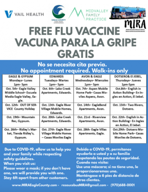 The MIRA Bus to Provide Free Flu Vaccines in October (Ingles y Español ...